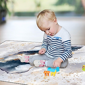 Texas Blessings Splat Mat - Busy Baby Mat | High Chair Mat for Floor | Baby Led Weaning Supplies | Splat Mat for Under High Chair | Baby Placemat | Arts | Crafts | Waterproof | Large 55x55”