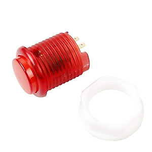 EG STARTS 5 Piece 24mm Full Color LED Illuminated Push Button Built-in Switch 5V Buttons for Arcade Joystick Games Mame Jamma Raspberry Pi 2