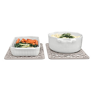 Silicone Trivet Hot Pad 9"x13" (Beige)