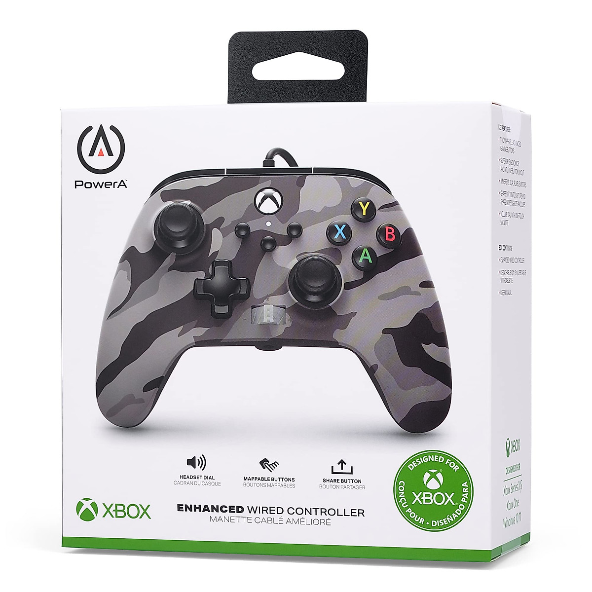 PowerA Enhanced Wired Controller for Xbox Series X|S - Arctic Camo