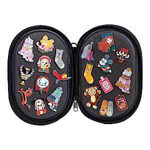 PinFolio Go Pin Display Bag, Lightweight & Compact Sports & Disney Pin Book Designed for Loungefly Backpacks & Easy Trading Up to 40 1-Inch Enamel Pins (Black)