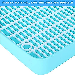 LIZEALUCKY Rabbit Litter Box Toilet, Plastic Square Cage Box Potty Trainer Corner Litter Bedding Box Pet Pan for Small Animals, Rabbits, Guinea Pigs, Chinchilla, Ferret, Galesaur, 11 x 8.7 x 5.9 in