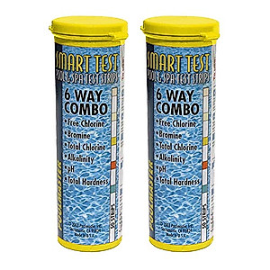 Poolmaster 22212-02 Smart 6-Way Combo Swimming Pool Test Strips, 2-Pack