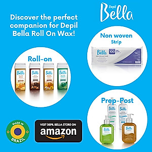 Depil Bella Brazilian Roll On Wax Honey and Propolis Depilatory | Body Waxing, Hair Removal Wax-Cartridge | Men and Women | Home Self Waxing | Sensitive Skin | Dermatologically Tested | (2 PACK)