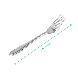 Royal 12-Piece Mini Dessert Forks Set - 18/10 Stainless Steel, 6.0" Mirror Polished Flatware Utensils - Great for Tastings, Cakes, and Using in Home, Kitchen, or Restaurant