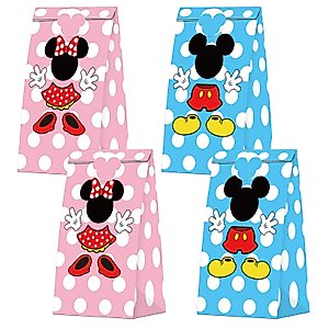 30 PCS Party Favor Candy Bags for Mouse Birthday Party Supplies, Party Gift Goody Treat Candy Bags for Mouse Party Favors Decor Birthday Party Decor for Mouse Party Girls Kids Birthday Decoration