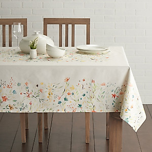 Maison d' Hermine 100% Cotton Table Cloth Colmar Tabletop Cover Kitchen Dining Tablecloth Great for Parties Wedding Use Spring/Summer (Rectangle, 54"x72")