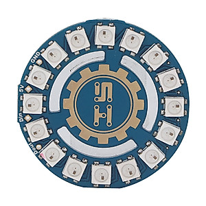 LED Ring Lamp Board, Ring RGB LED 5V 2 Pcs for Lighting Electrical and Engineering