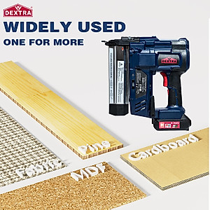 Dextra Cordless Electric Nail Gun 20V, 18 Gauge 2 in 1 Cordless Nail Gun/Staple Gun, Battery Powered with 2.0Ah, Fast Charger,Brushless Motor,Staples and Nails for Trim,Carpenter,Upholstery