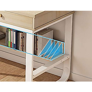 TOPYL Computer Desk Modern Sturdy Office Desk,Dressing Table,Desk with 2 Drawers,Writing Desk Workstation,Home Office Study Desk