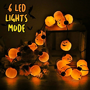 FUTUREPLUSX Pumpkin Light-up Necklace, 2 PCS Halloween Pumpkin Necklace Flashing Light Up Pumpkin Halloween Necklace