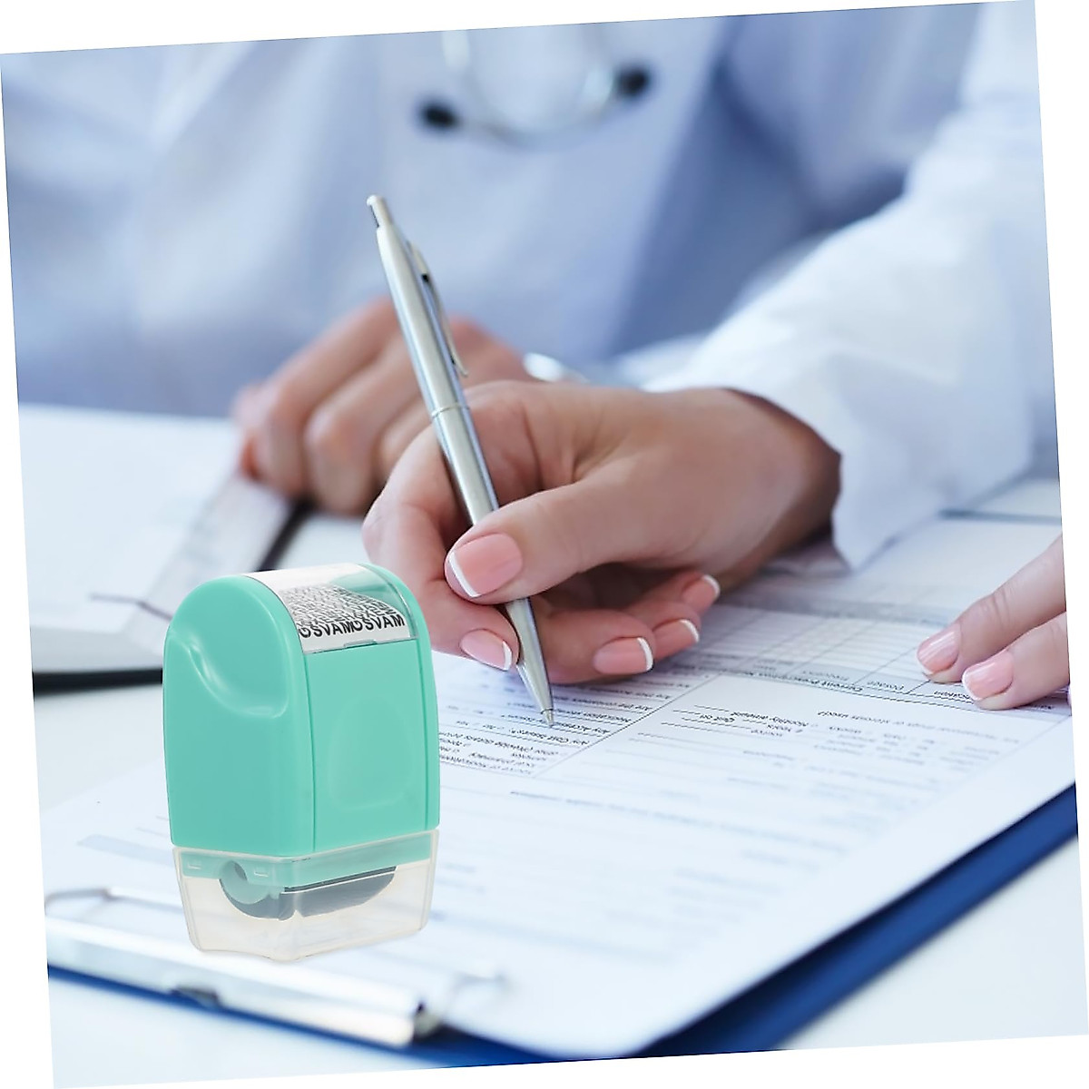 VILLCASE 2 Pcs Confidentiality Seal Identity Protection Guard Your Id Roller Office Gadgets Multi- Color Roller Stamp Identity Guard Stamp Anti Stamp Mini Plastic Telephone Number