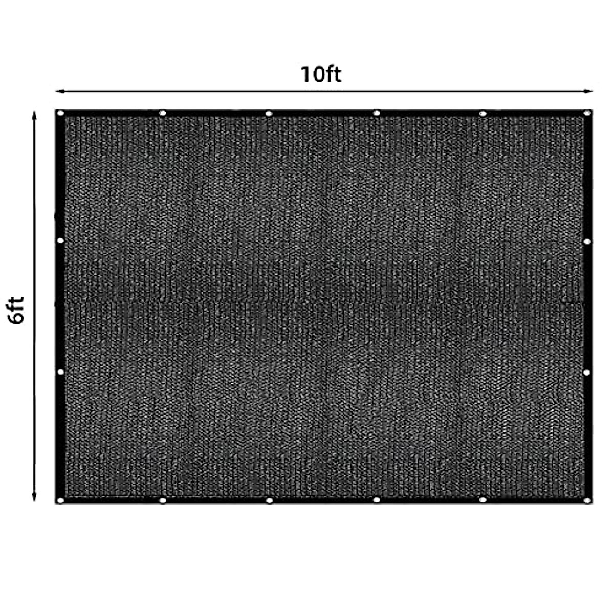 HUOMI 50% Shade Cloth for Plant Black with Grommets,10x6FT Garden Shade Cloth Sunblock Netting for Vegetable,Greenhouse