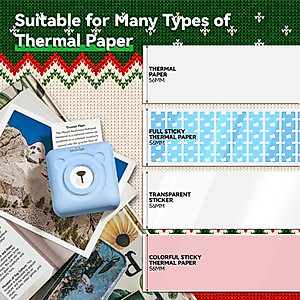 PeriPage A6 Mini Printer, Maximum Printing Width 2", Wireless Bluetooth Portable Thermal Printer, 203 DPI Clear Resolution, Connected Through Mobile APP, Can Print Labels, Stickers, Photos (Gift Box)