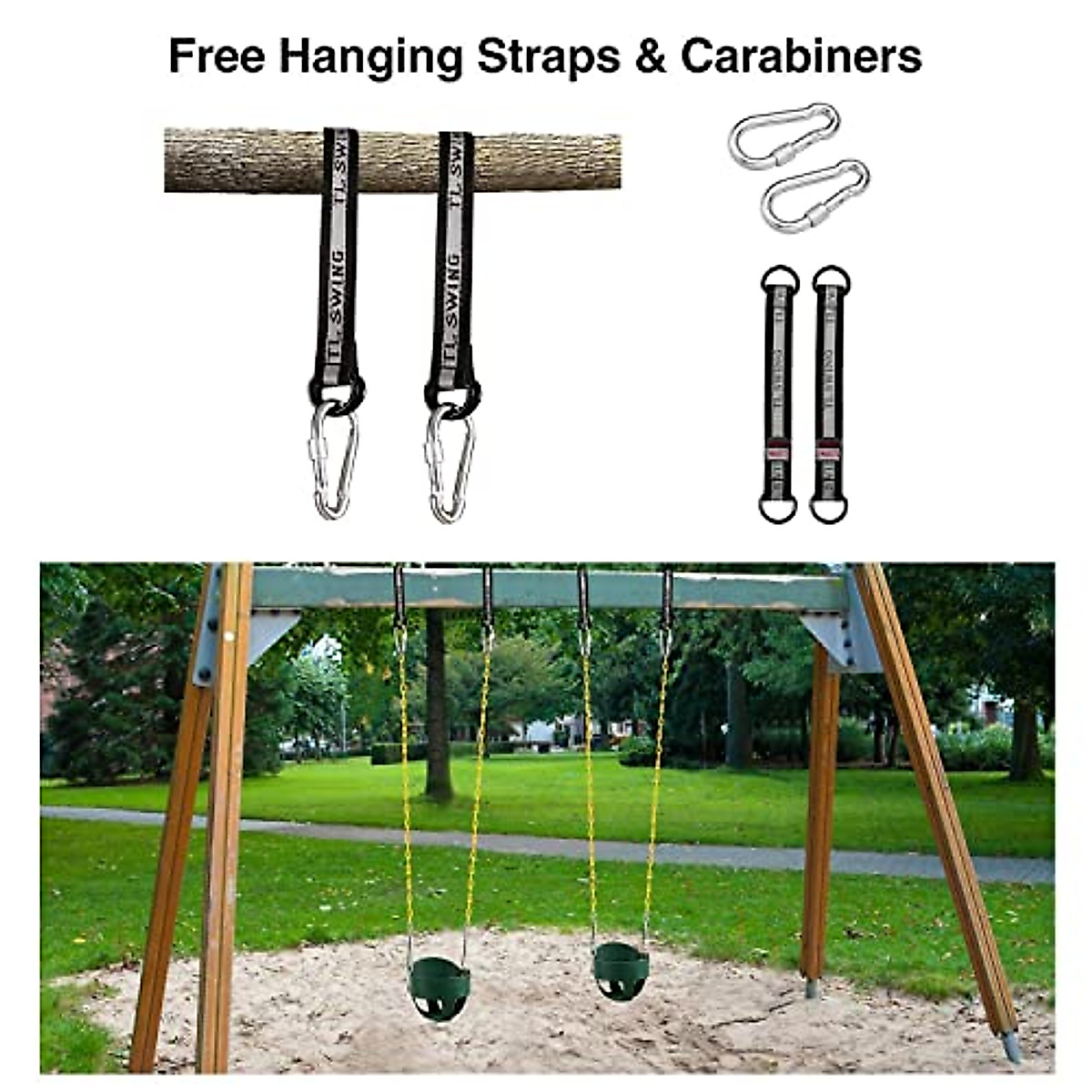 RedSwing High Back Toddler Bucket Swing Seat with Coated Chains, Heavy Duty Kids Swing Seat for Outside, Playground, Backyard, Swing Set Accessories