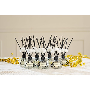 CULTURE & NATURE Reed Diffuser Set 6.7oz (200ml) Jasmine Scented Diffuser with Sticks Home Fragrance Reed Diffuser for Bathroom Shelf Decor