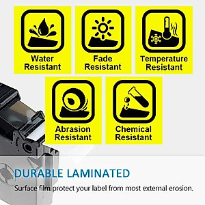 NineLeaf 6 Pack Laminated Tape 18mm Combo Set Compatible for Brother TZ Tze TZe-241 TZe-141 TZe-441 TZe-541 TZe-641 TZe-741 P-Touch Label Maker PT-D400 PT-D600 PT-D400AD PT-1890C 3/4 Inchx26.2 ft