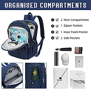 Hiking Waterproof 13" Laptop Backpack Purse for Women and Men,Travel Backpack