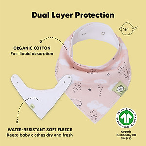 KeaBabies 8-Pack Baby Bandana Bibs, Baby Bibs – Drool Bibs for Baby Girl, Baby Boy - Baby Bib, Girl Bib, Boy Bib