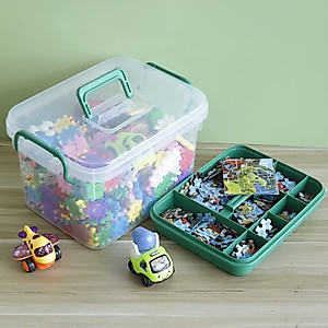 Gloreen Clear Plastic First Aid Kit Box, Household Medicine Storage Box, 1 Pack