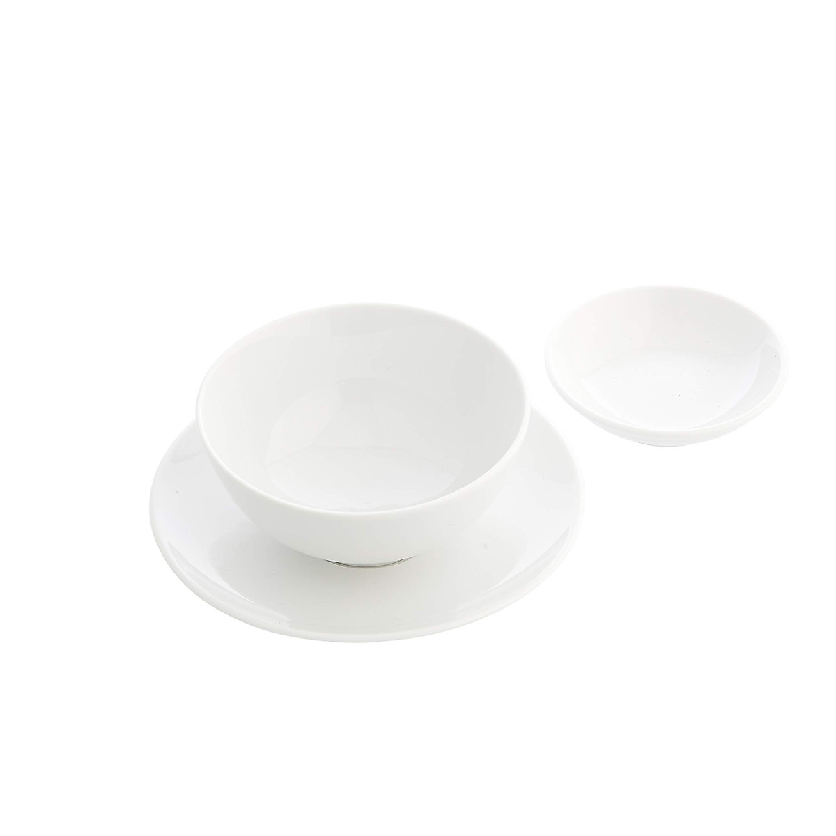 Nethan by MinhLong Premium Porcelain Ceramic Rice/Soup Bowl Set of 6 (Plain White)