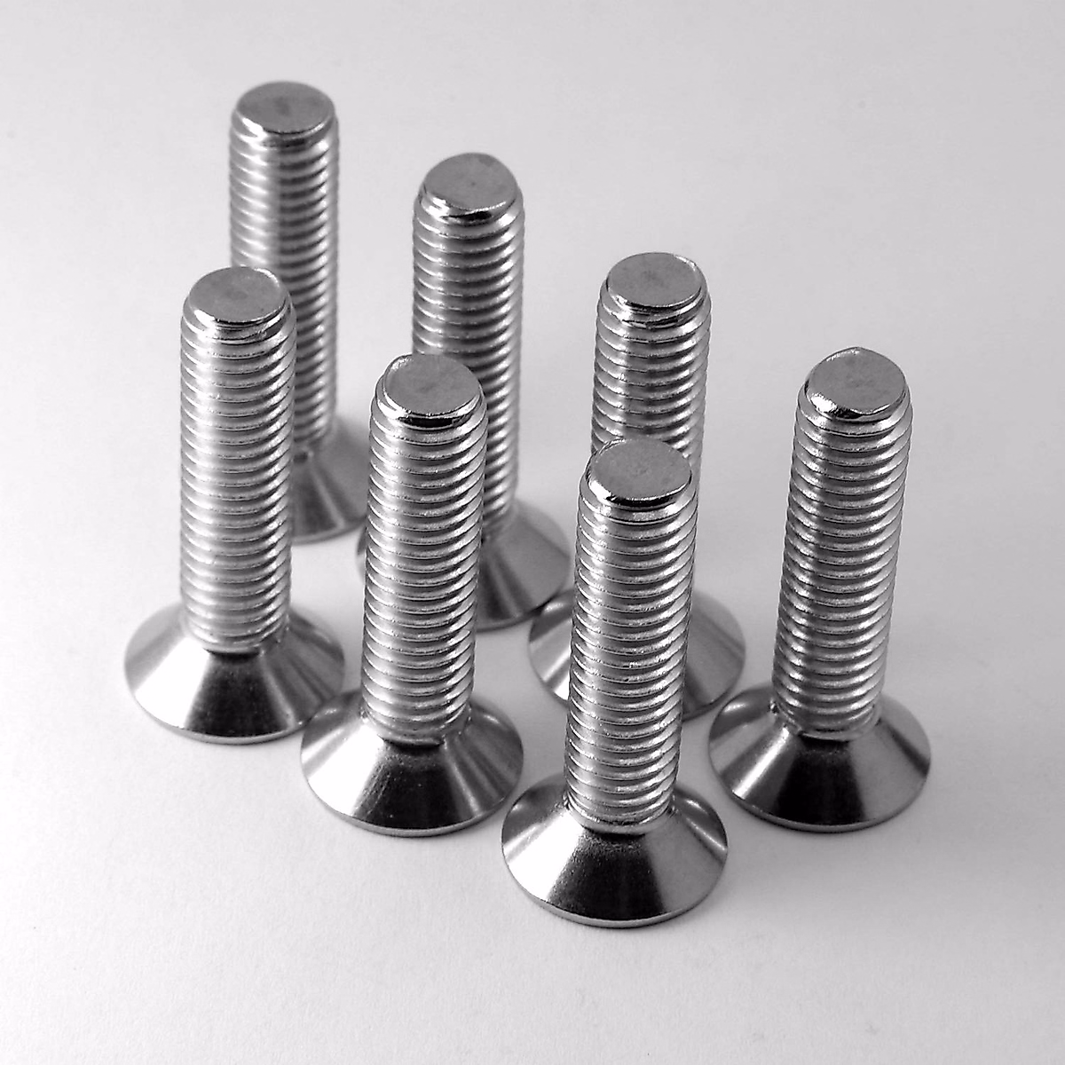 KONGKI M5-0.8 x 35mm Flat Head Socket Cap Screws, 304 Stainless Steel (18-8), DIN 7991, Allen Socket Drive,Full Thread, Machine Thread, 30 PCS