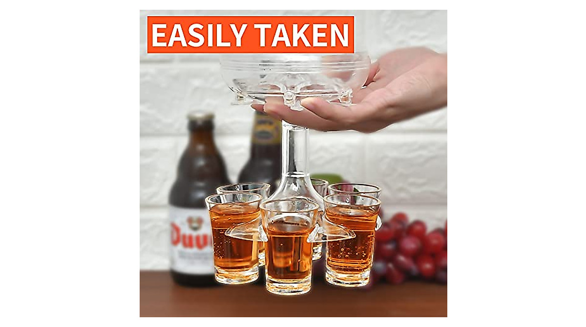 Adjustable Shot Glass Dispenser for Parties - Food Grade Plexiglass