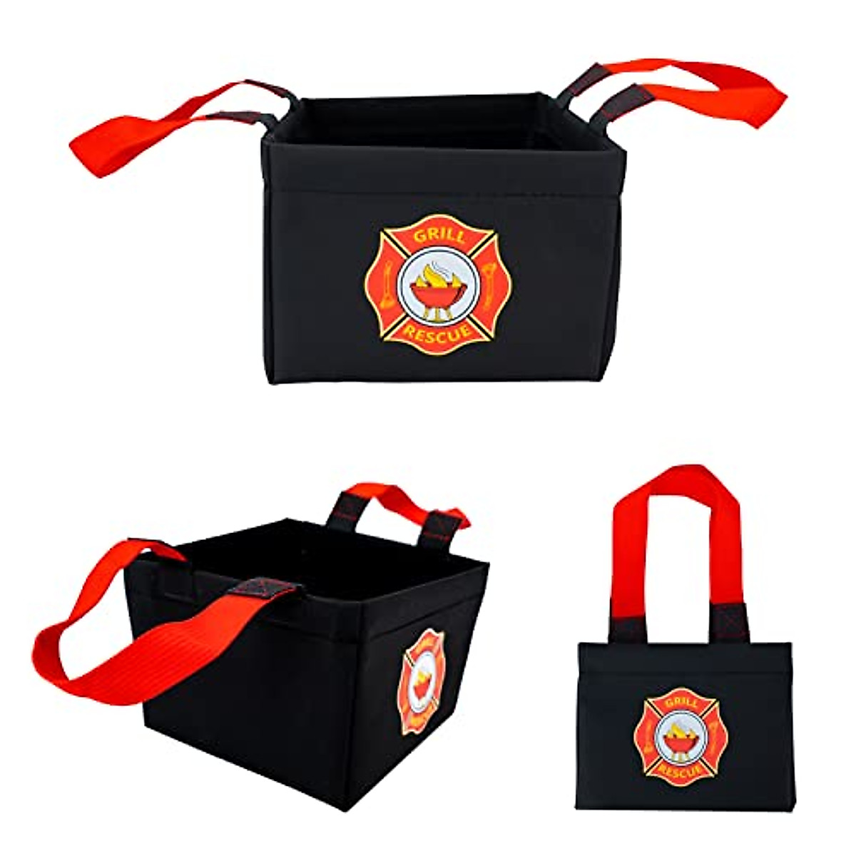 Grill Rescue BBQ Water Container, Foldable, Bristle Free - Durable and Unique Scraper Tools for Cast Iron or Stainless-Steel Grates, Barbecue Cleaner for Grill Brush (Dunk Tank)