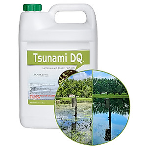 Tsunami DQ Aquatic Herbicide - Gallon - 37.3 Percent Diquat Dibromide - Concentrated Aquatic Weed Killer for Lakes and Ponds - Duckweed, Watermeal, Curly Leaf, Pondweed & Many More