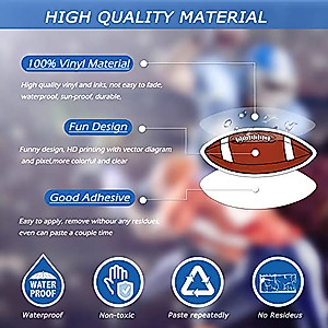 Football Stickers Water Bottle Stickers Computer Laptop Stickers Vinyl Stickers Pack Gift Stickers, Waterproof Stickers for Kids Boys Girls Teens Laptop