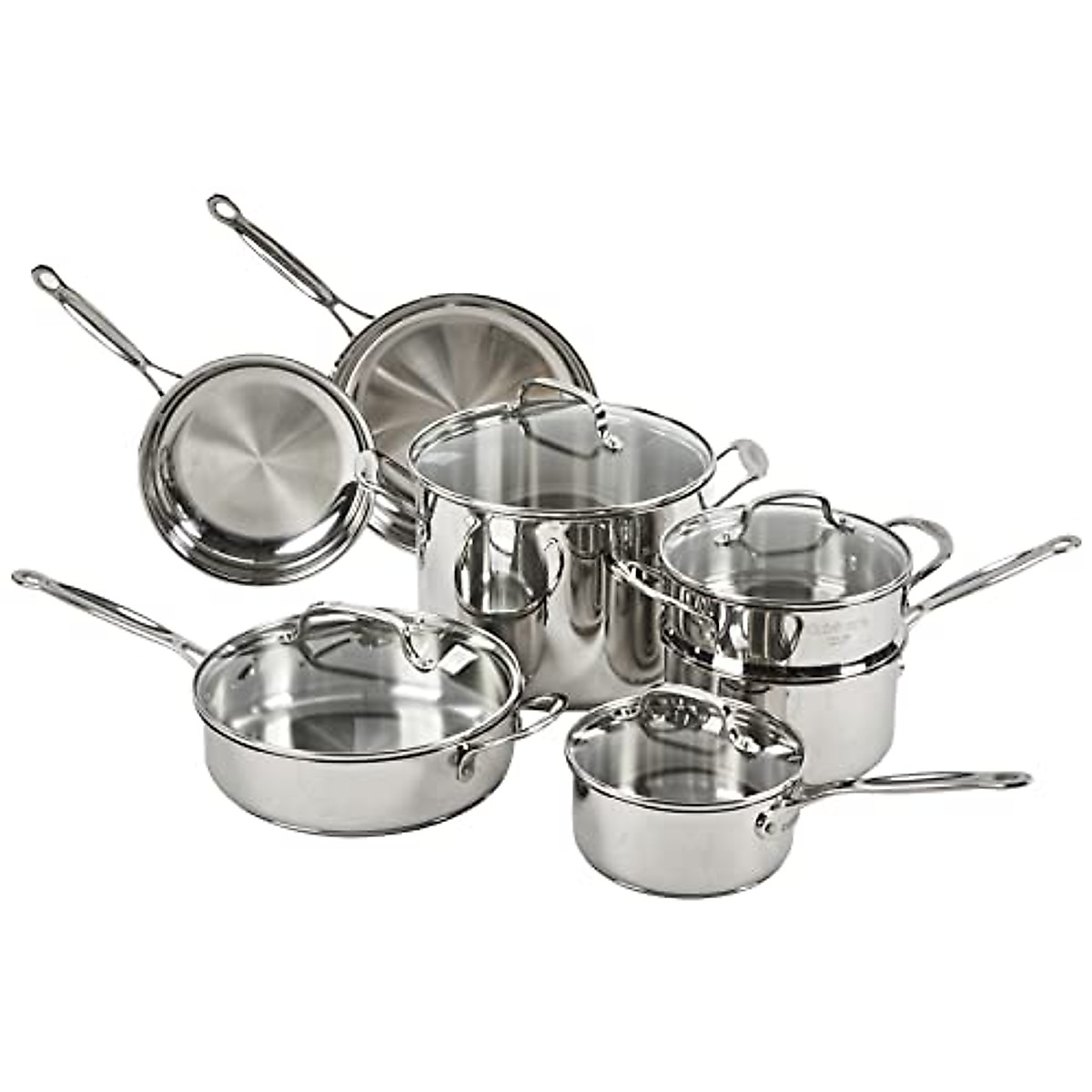 Cuisinart 11-Piece Cookware Set, Chef's Classic Stainless Steel Collection 77-11G