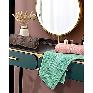 Cleanbear 18-Piece Wash-Cloths-Ultra Soft-Cotton-Washcloths, Bathroom Towels with Assorted Colors, 13 by 13 Inches