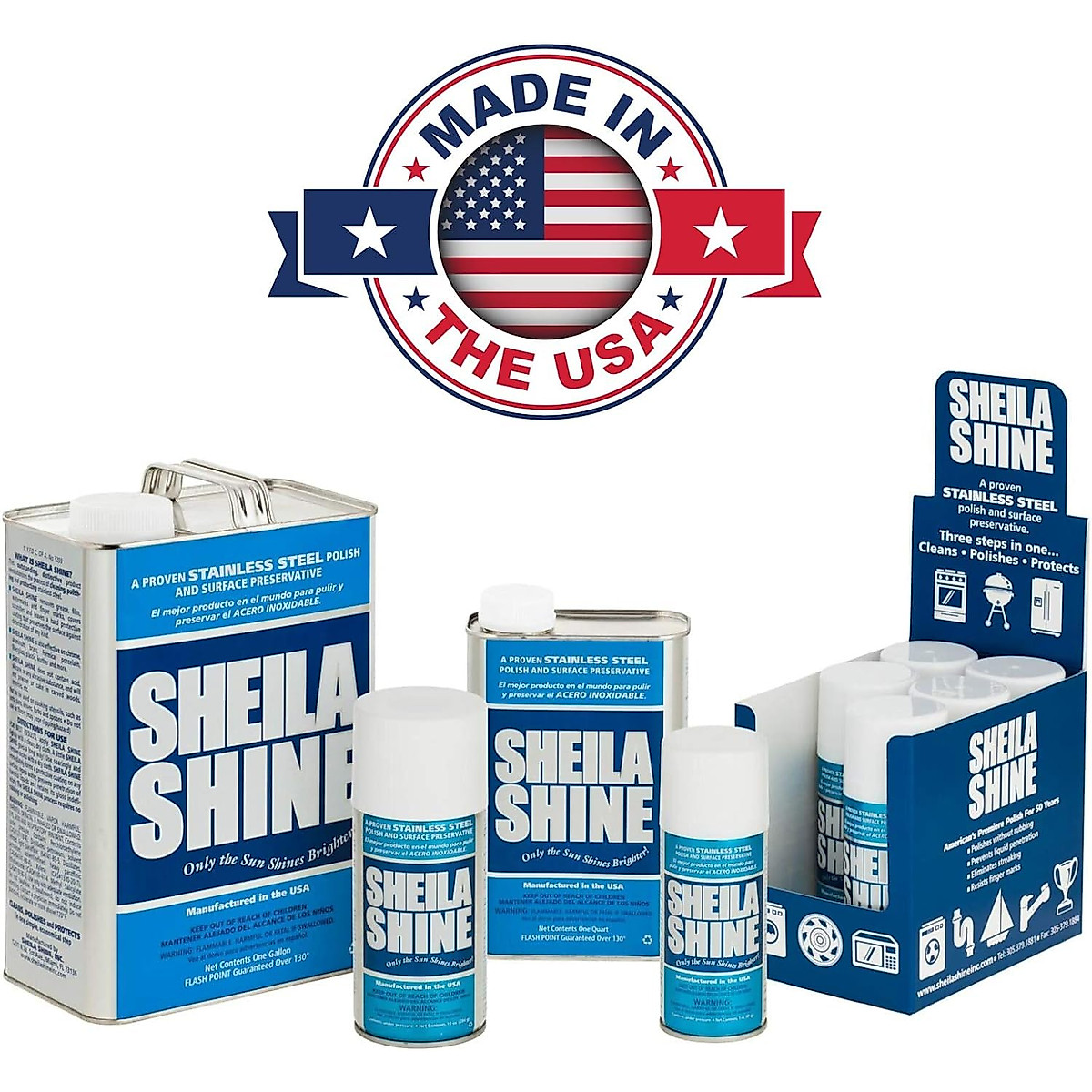 Sheila Shine 10 oz Aerosol, Stainless Steel Cleaner and Polish, 10 oz.