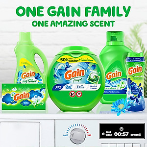 Gain flings! Laundry Detergent Soap Pacs, HE Compatible, 112 ct, Long Lasting Scent, Blissful Breeze