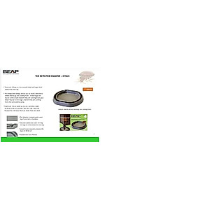 BEAPCO 10013 (Gray) 4-Pack Eco Friendly Bug Traps for Bed-Frame Legs | Reliable Insect Detectors, Interceptor, and Monitor for Pest Control and Treatment