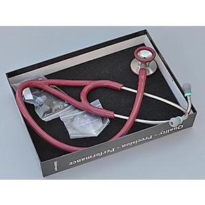 Kila Scopes Bell Stethoscope - Professional Dual Head Bell Cardiology & Diagnostic Stethoscope for Doctors and Nurses - with Accessories K770 Burgundy