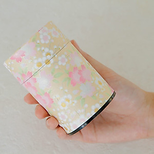 Japanese Tea KIMIKURA Japanese Tea Container made in Japan [Sakura] 70-100g Tea Capacity Airtight Tin -from Japan