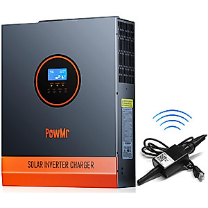 3000W Solar Inverter 24v to 110V AC, Off-Grid Power Inverter Pure Sine Wave Built in 80amp MPPT Controller, for 24V Lead Acid/Lithium Batteries