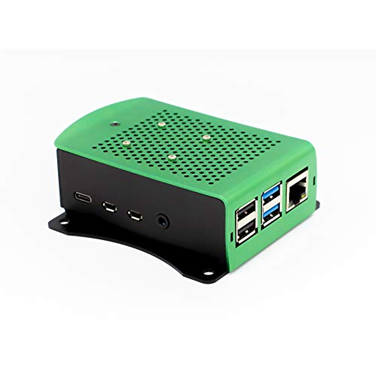 Raspberry Pi Wall Mount Metal case (Raspberry Pi 4, Green/Black)