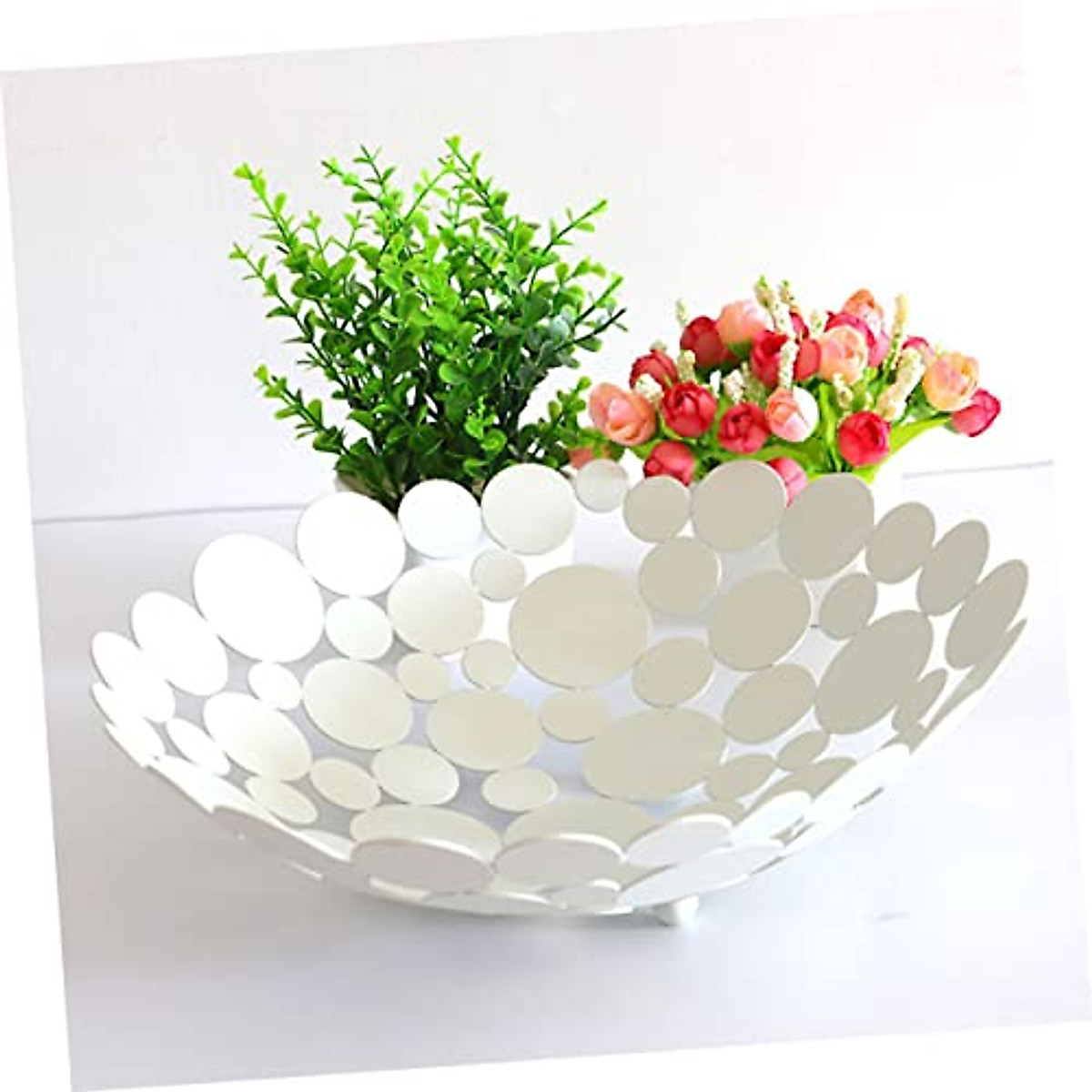Cabilock wedding decor Decorative Fruit Bowl fruit plate decorative Metal Bowl cupcake stand fruit and vegetable basket black food containers vegetable fruit holder Stainless steel dessert