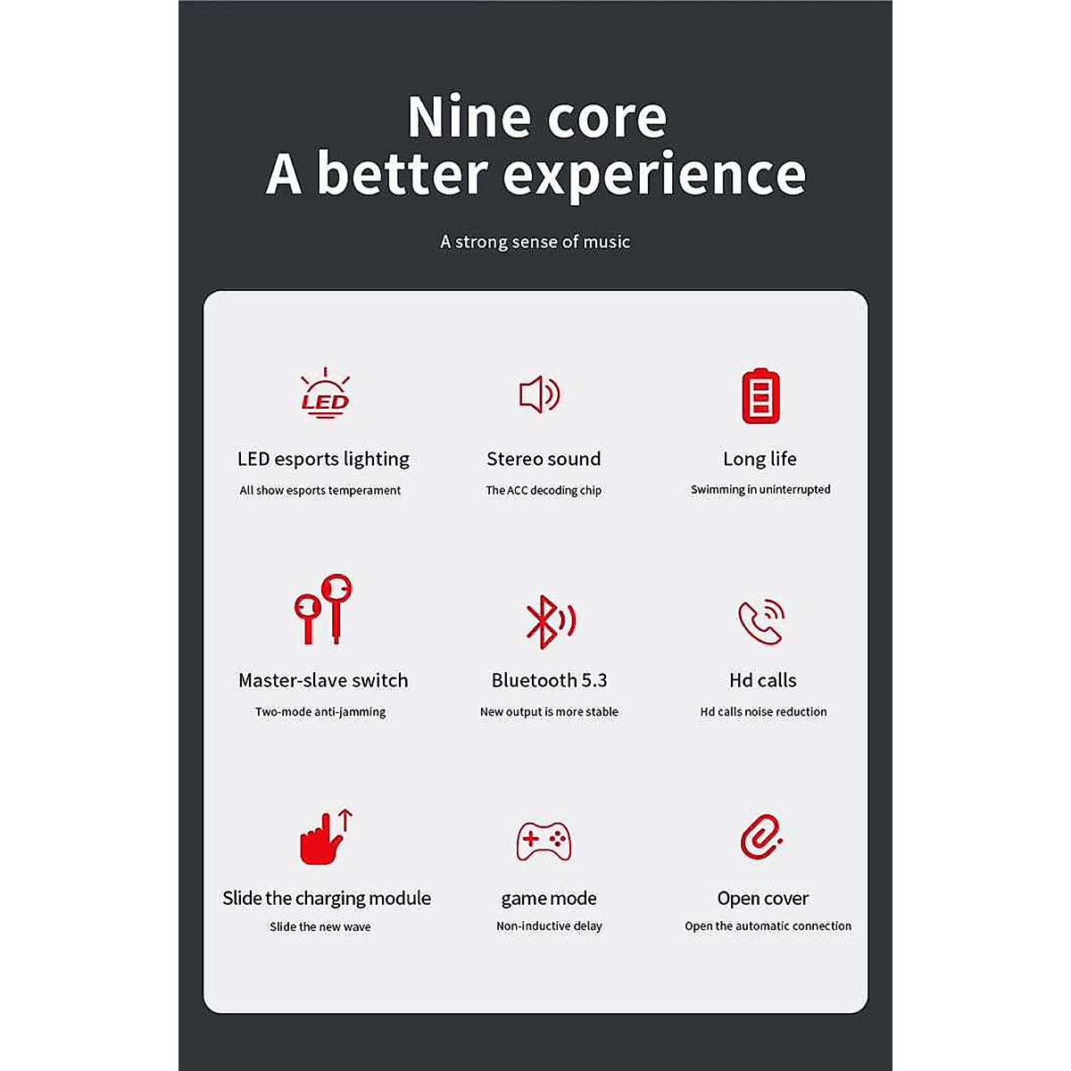 Gaming Headset Bluetooth Earphone with Mic Bass Audio Stereo HiFi TWS True M90 Wireless Earbuds Sports LED Headphones auriculare