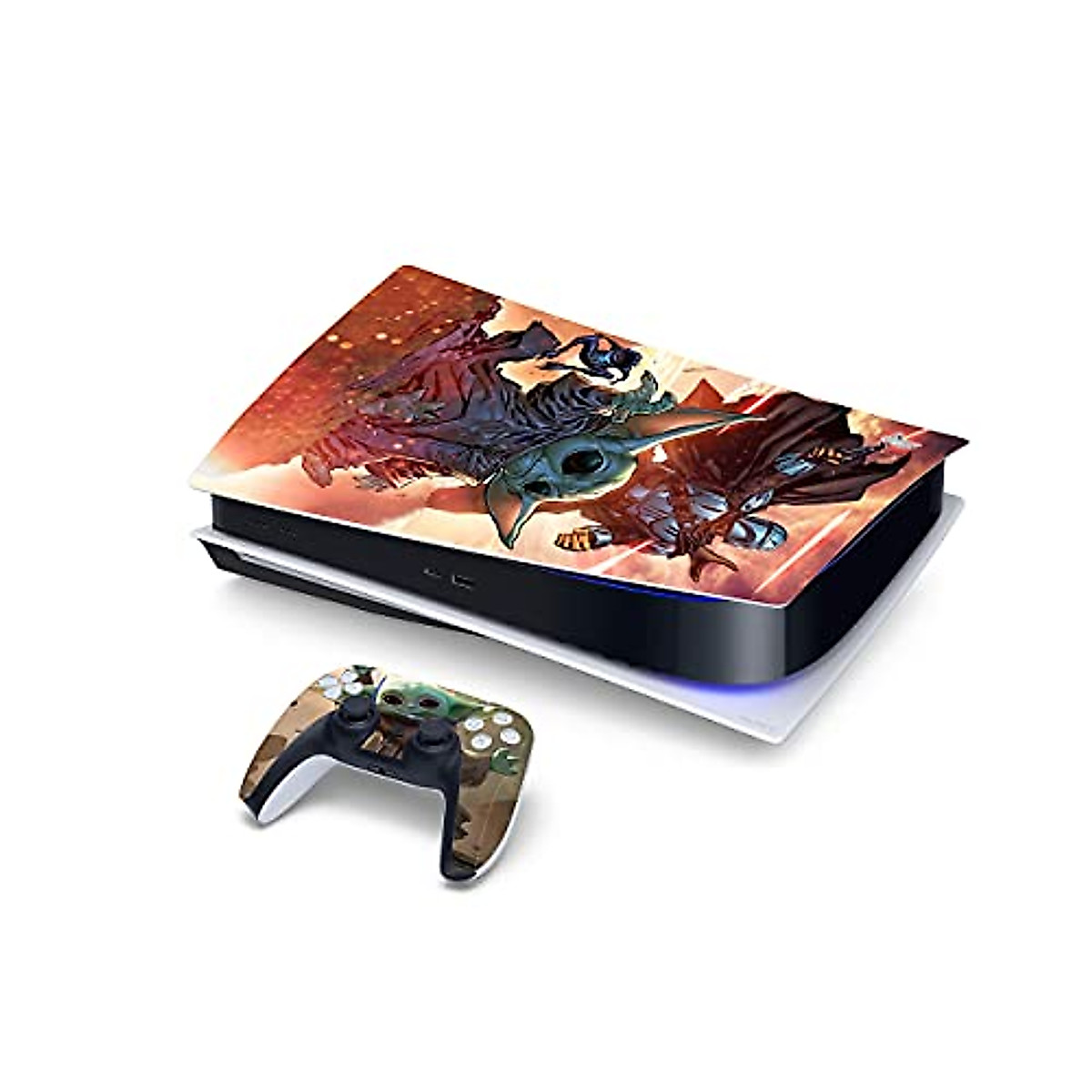 PEYANZ Ｐ.S.5 Skin for Console(Disk Edition) and Controllers Vinyl Sticker, Durable, Scratch Resistant, Bubble-Free