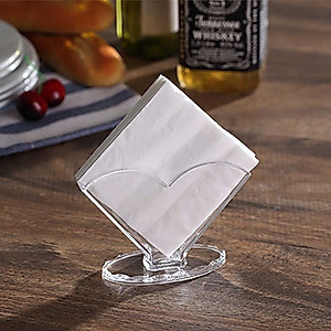 Clear Acrylic Cocktail Napkin Holder Coffee Filter Holder Caddy Beverage Tissue Dispenser Stand for Home Kitchen Countertop Restaurant, 1 Piece