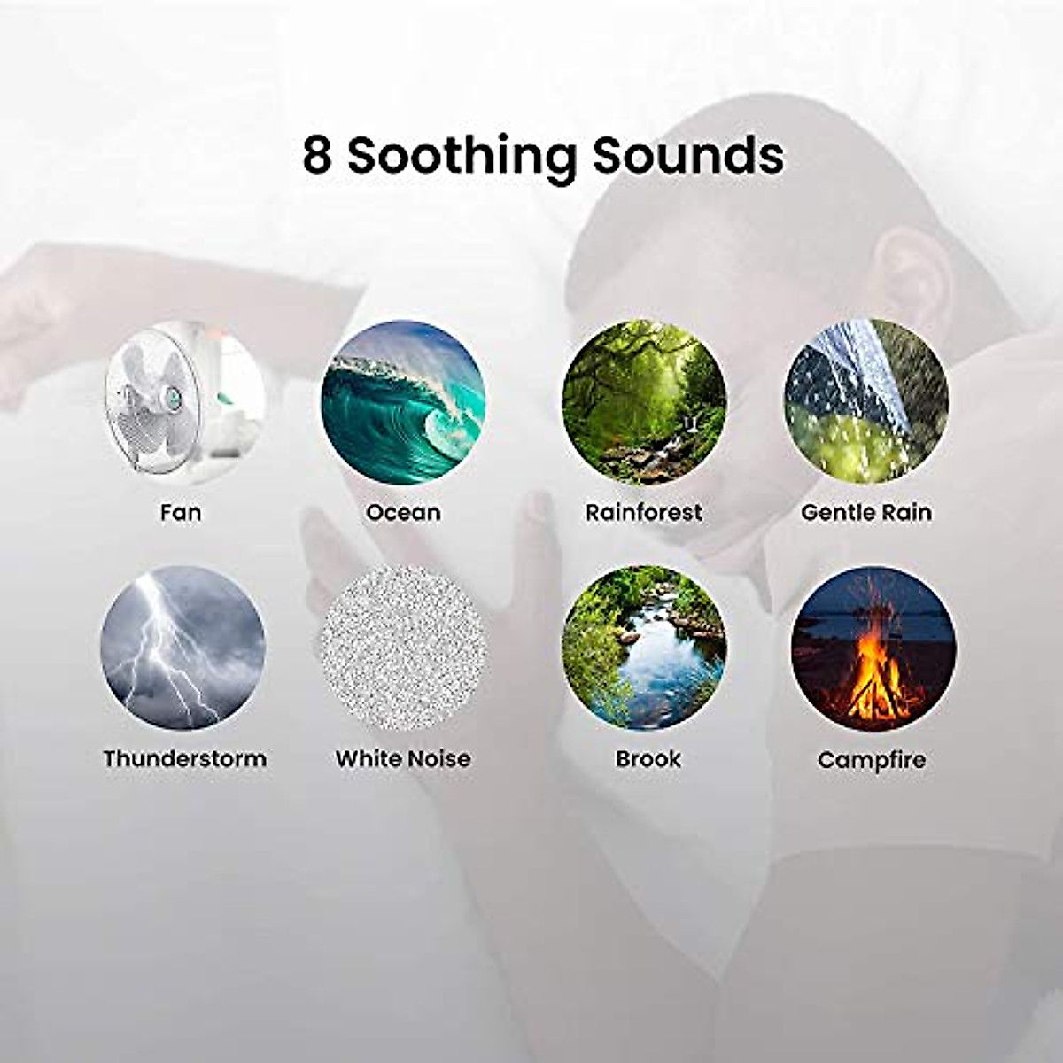 Homedics SoundSleep Recharged Alarm Clock & White Noise Sound Machine, 6-in-1 Projection Alarm Clock and Sleep Sound Machine, 8 Nature Sounds and Indoor Temperature Sensor, Auto-Off Timer