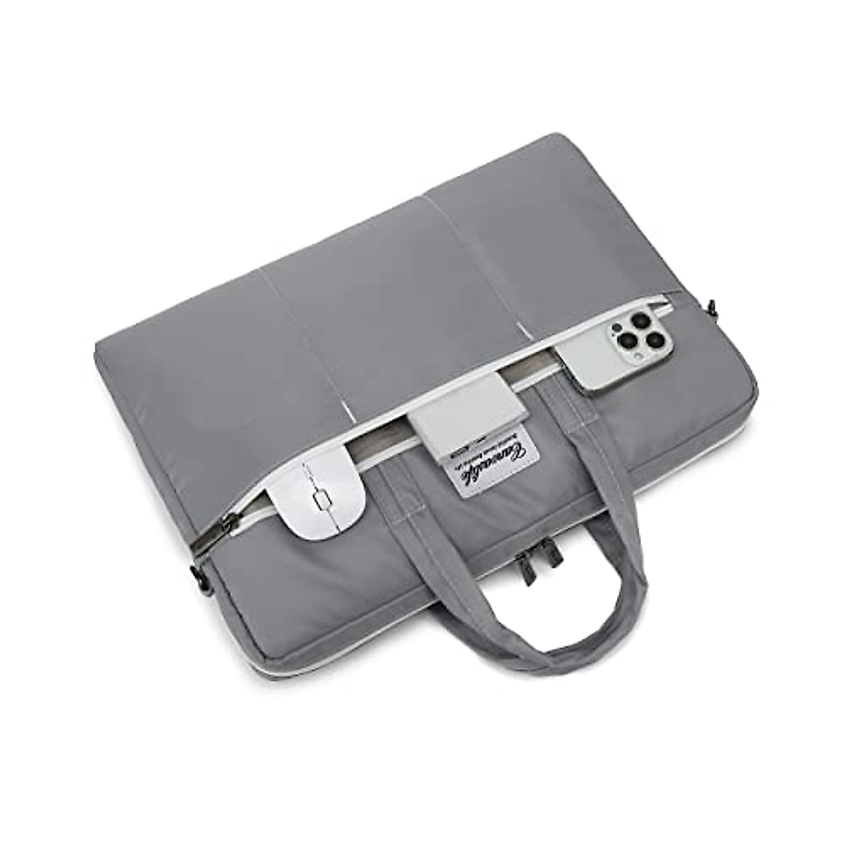 canvaslife Pattern 15 inch Canvas Waterproof Laptop Shoulder Messenger Bag for 14 inch to15.6 inch Laptop 15 Laptop Case (grey)