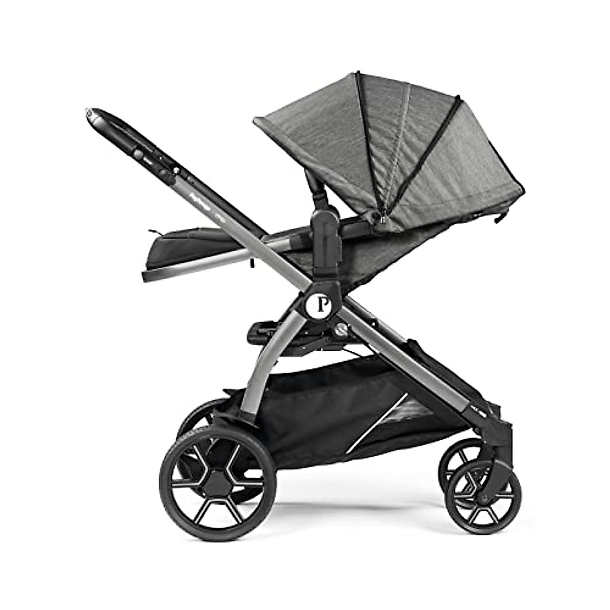Peg Perego Ypsi Travel System - Includes Ypsi Lightweight Reversible Stroller and Primo Viaggio 4-35 Nido Infant Car Seat - Made in Italy - Atmosphere (Grey)