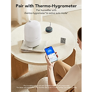 GoveeLife Smart Humidifiers for Bedroom, 3L Top Fill Cool Mist Humidifiers with Essential Oil Diffuser, Humidity Control, WiFi Air Humidifier with Night Light, for Baby, Plants, Home, Work with Alexa