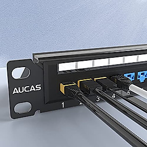 AUCAS Cat 8 Ethernet Cable 50u Gold Plated RJ45 Connectors，32AWG Cat8 Network LAN Cord，High Speed for Gaming, Modem Router, PC,PS4,Xbox,PS4,Xbox(0.5M/1.5FT)