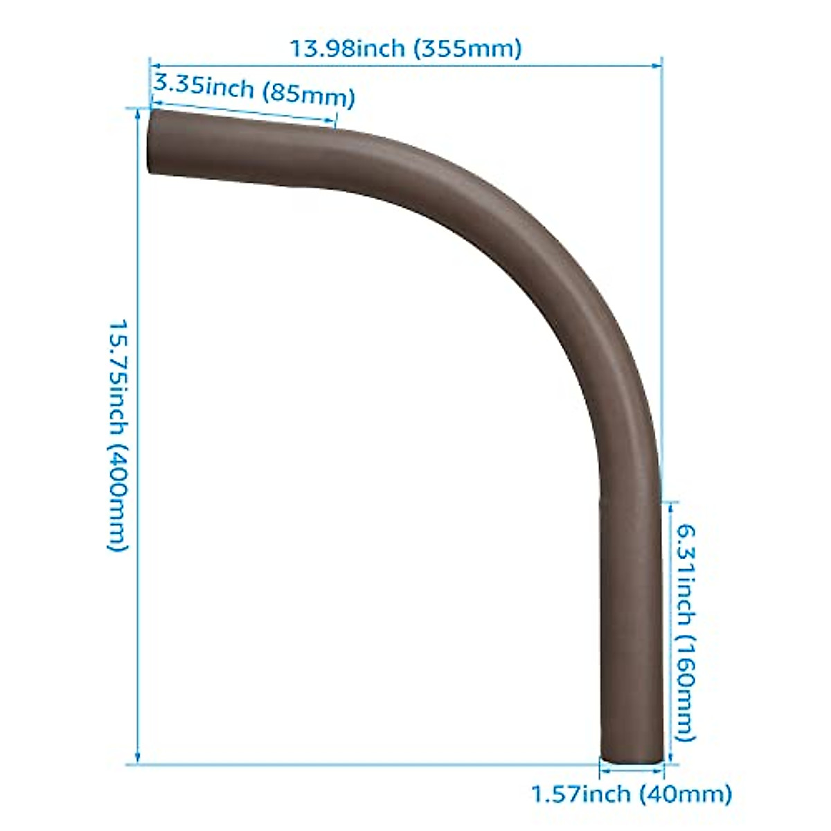 TORCHSTAR Extension Mounting Arm Area-Light, Sturdy Mounting Pole Only for Our Dusk to Dawn LED Barn Light, Yard Lights, Iron Housing, Anti-Rust, Bronze