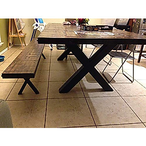 Metal Table Legs, X-Frame Style - Any Size and Color